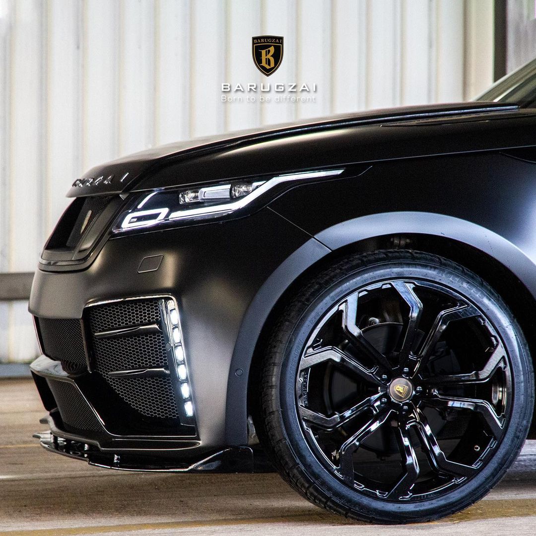 2021 Satin Black Barugzai Range Rover Velar, Huntress Bodykit ! - Auto ...