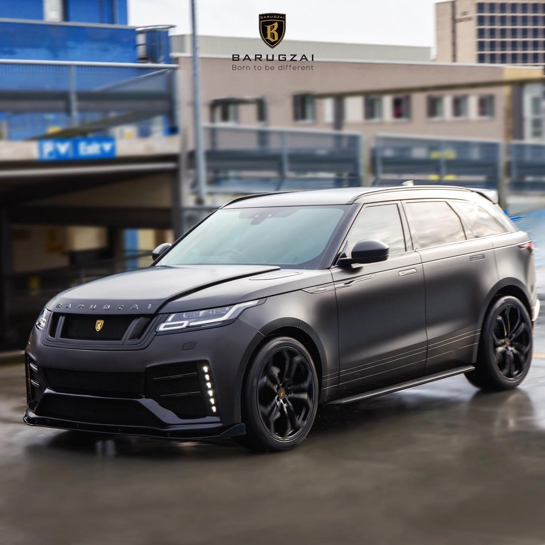 2021 Satin Black Barugzai Range Rover Velar, Huntress Bodykit ! - Auto ...