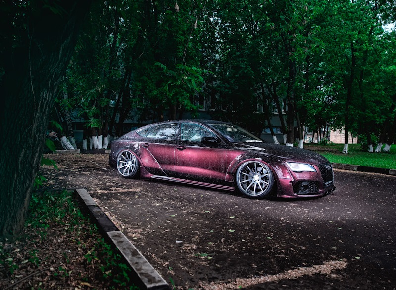 Low Widebody purple Audi RS7 - Pictures ! - Auto News Magazine